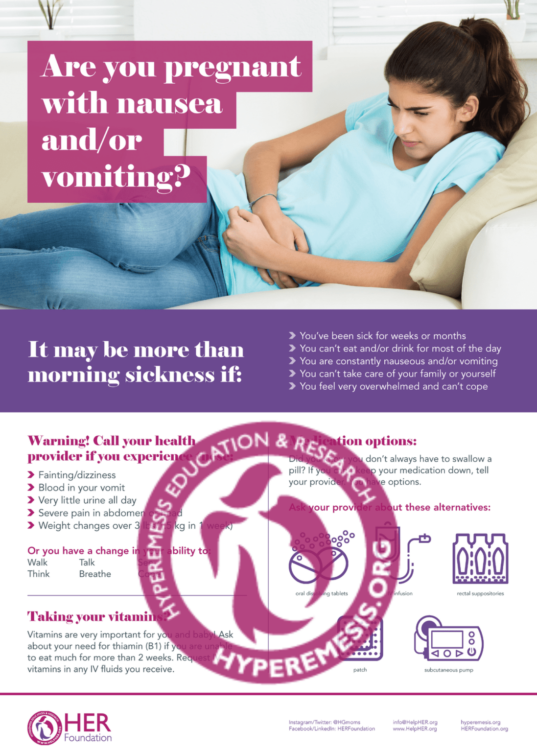 Office Poster in English "Ask For Help" 10"x14" - HER Foundation